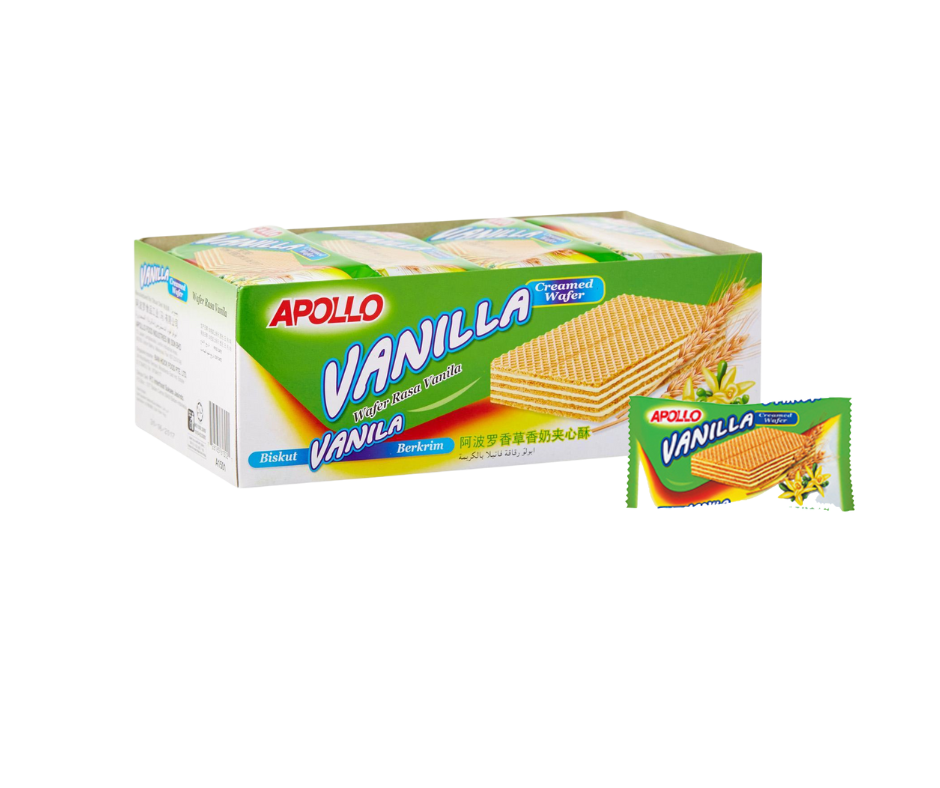 Apollo Vanilla Creamed Wafer (12x24's) - CHA YI TRADING SDN. BHD.