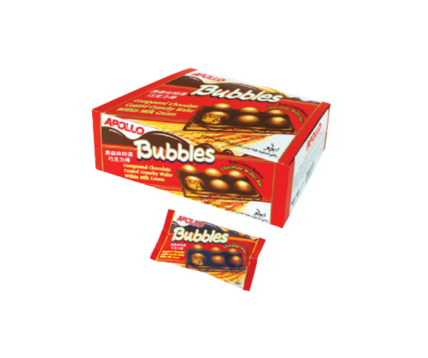 Apollo Bubbles Chocolate Wafer Bar (12x24's) - CHA YI TRADING SDN. BHD.