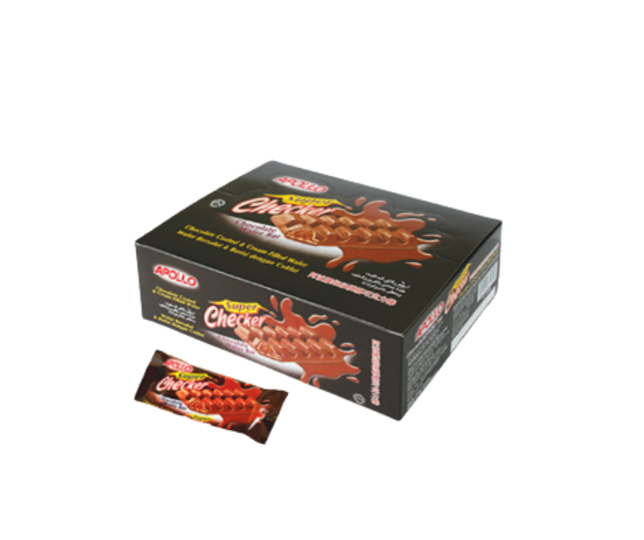 Apollo Super Checker Chocolate Wafer Bar (12x12's) - CHA YI TRADING SDN ...