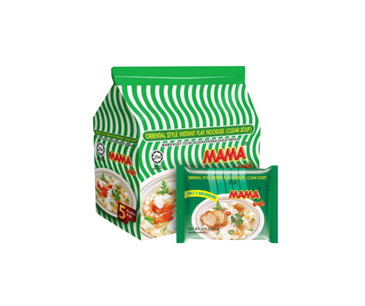 Mama Instant Kueh Tiaw Clear Soup (6x6x5x50g) - CHA YI TRADING SDN. BHD.